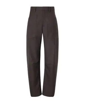 NILI LOTAN Dark Brown Cargo Pants