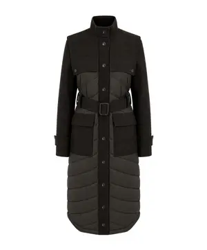 Patrizia Pepe Quilted Panelled Coat