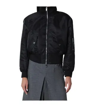 THE FRANKIE SHOP Short Storm Technical Fabric Bomber Jacket