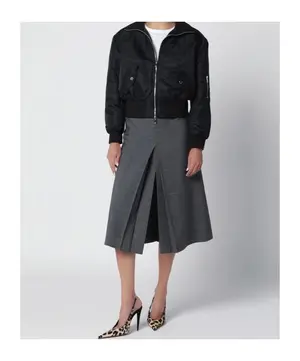 THE FRANKIE SHOP Short Storm Technical Fabric Bomber Jacket