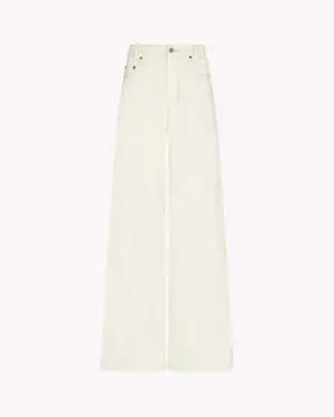 Serena Bute Cotton Loose Fit Trouser - Ecru