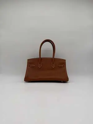 Hermès Birkin Shoulder Bag In Fauve Barenia Leather With Palladium Hardware