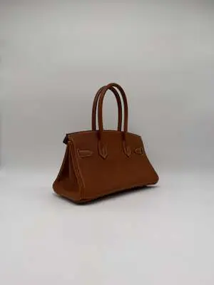 Hermès Birkin Shoulder Bag In Fauve Barenia Leather With Palladium Hardware