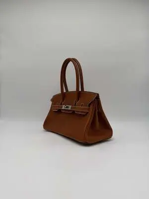 Hermès Birkin Shoulder Bag In Fauve Barenia Leather With Palladium Hardware