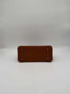 Hermès Birkin Shoulder Bag In Fauve Barenia Leather With Palladium Hardware