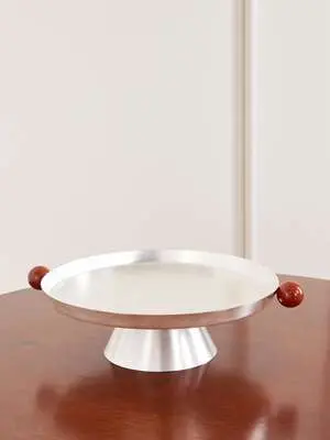 NATALIA CRIADO Plated And Stone Cake Stand - Silver