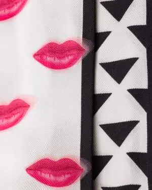 Prada Printed Silk Twill Skinny Scarf