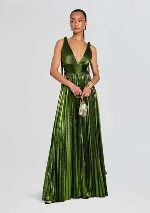 Retrofete Perindo Gown - Metallic Basil