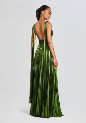 Retrofete Perindo Gown - Metallic Basil