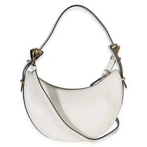 Prada Soft Calfskin Arqué Shoulder Bag - White