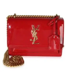 Saint Laurent Patent Monogram Sunset Chain Bag