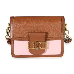 LOUIS VUITTON Mini Dauphine Taurillon Leather Handbag - Brown