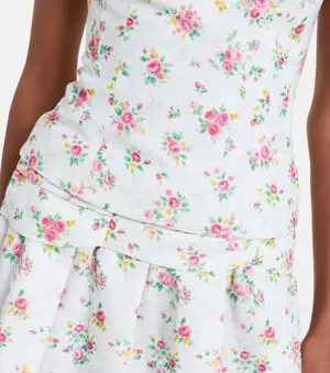 SHUSHU/TONG Floral Print Bow Detail Top