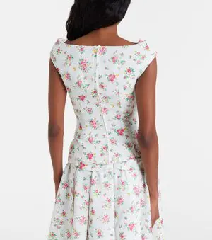 SHUSHU/TONG Floral Print Bow Detail Top