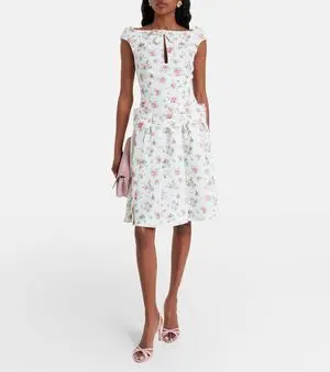 SHUSHU/TONG Floral Print Bow Detail Top