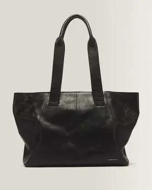 Dr. Martens Maxi Overdrive Leather Tote Bag With Laptop Sleeve And Pouch