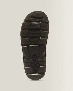 Dr. Martens Zebzag Crazy Horse Leather Mules With Adjustable Strap