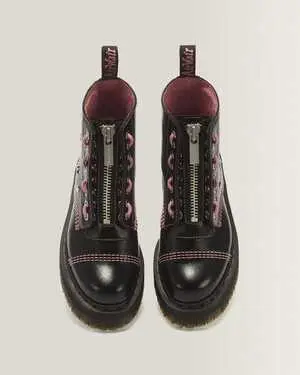 Dr. Martens Sinclair Hearts & Stars Eye Milled Gloss Leather Platform Combat Boots
