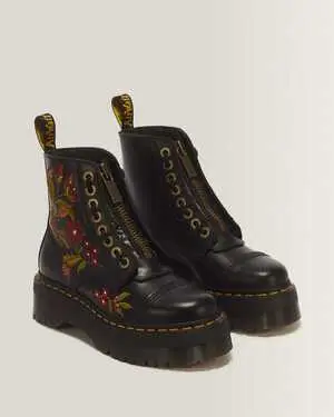 Dr. Martens Sinclair Floral Leather Lace-up Boots