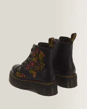 Dr. Martens Sinclair Floral Leather Lace-up Boots