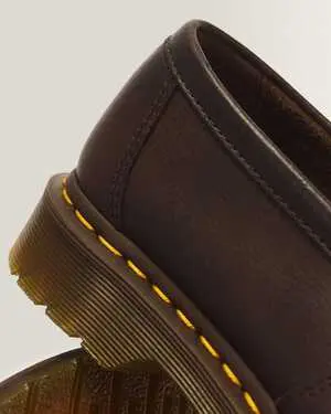 Dr. Martens Adrian Tassel Loafers In Ambassador Leather With Yellow Stitching