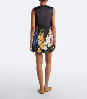 LEO LIN Yvonne Floral-appliqué Minidress