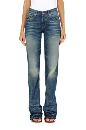 DIESEL® D-heel Regular Waist Straight Leg Jeans In Medium Wash