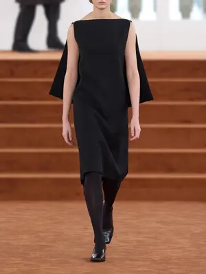 JIL SANDER Open-back Silk And Wool-blend Midi Dress