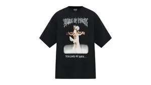 Vetements Cof Jesus Oversized T-shirt - Washed Black