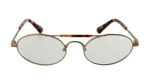 Dries Van Noten X Linda Farrow Oval Lenses Eyeglasses - Gold/t/shell