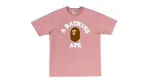 A BATHING APE Essential College T-shirt - Pink