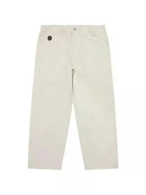 AAPE BY *A BATHING APE Relaxed Fit Jeans With Moonface Patch - Neutrals