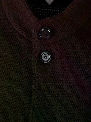 LARDINI Virgin Wool Basket-weave Cardigan - Brown