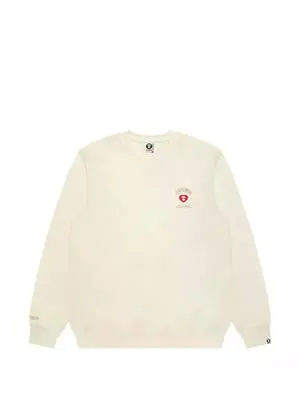 AAPE BY *A BATHING APE Moonface Heart-patch Sweatshirt - Neutrals