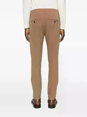 DONDUP Slim-fit Tailored Trousers With Belt Loops - Brown