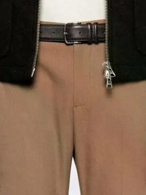 DONDUP Slim-fit Tailored Trousers With Belt Loops - Brown