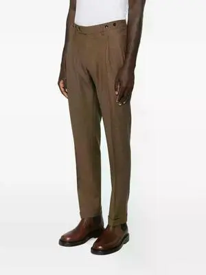 BERWICH Pleated-detail Turn-up Tailored Trousers