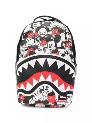 SPRAYGROUND Mickey Mouse Graphic-print Shark Backpack - Black