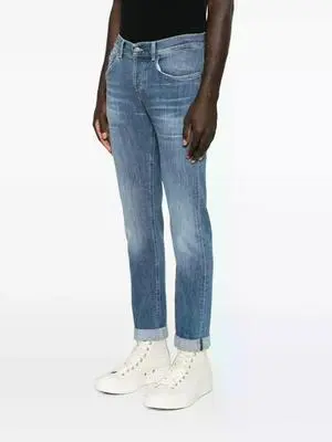 DONDUP Faded Whiskered Jeans - Blue