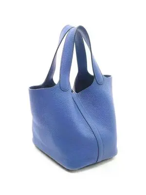 Hermès Clemence Picotin Lock 18 Handbag - Blue