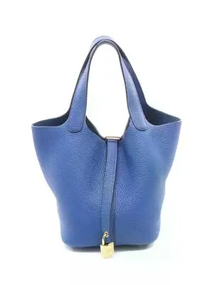 Hermès Clemence Picotin Lock 18 Handbag - Blue