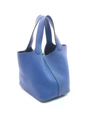 Hermès Clemence Picotin Lock 18 Handbag - Blue