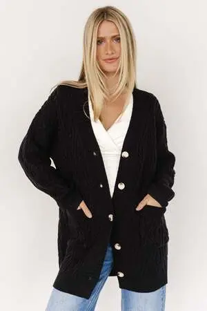 LUMIERE Alberta Cable Knit Cardigan