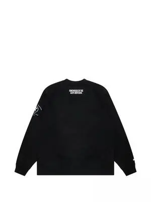 AAPE BY *A BATHING APE Moonface Raglan-sleeve Sweatshirt - Black