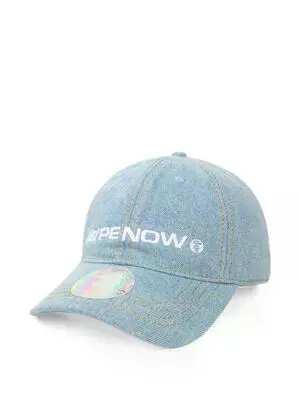 AAPE BY *A BATHING APE Moonface Embroidered Denim Cap