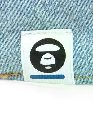 AAPE BY *A BATHING APE Moonface Embroidered Denim Cap