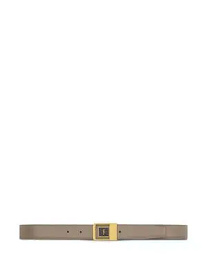 Saint Laurent Saint Laurent La 66 Buckle Belt In Lacquered Leather Neutrals