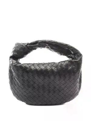 Bottega Veneta Teen Nappa Intrecciato Jodie Hobo Bag - Black
