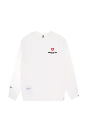 AAPE BY *A BATHING APE Crewneck Sweatshirt With Heart Patch