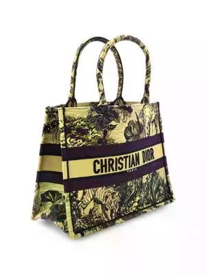Dior Book Embroidered Canvas Medium Tote Bag